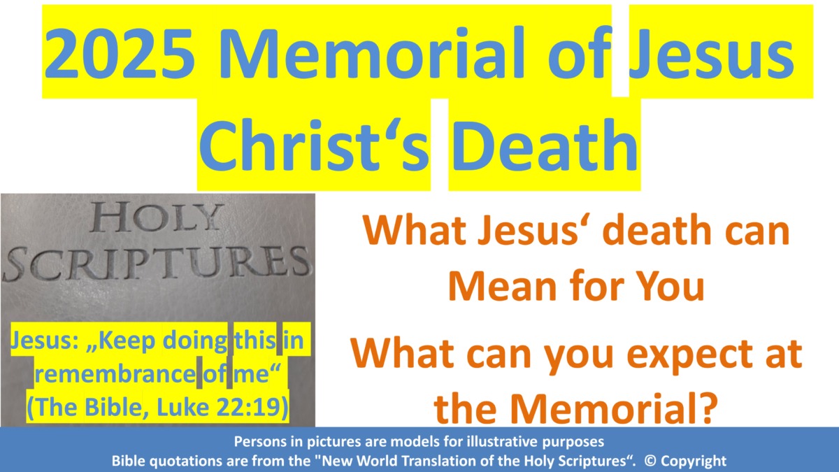 Memorial of Jesus Christ's death 2025 · 24-7info.info